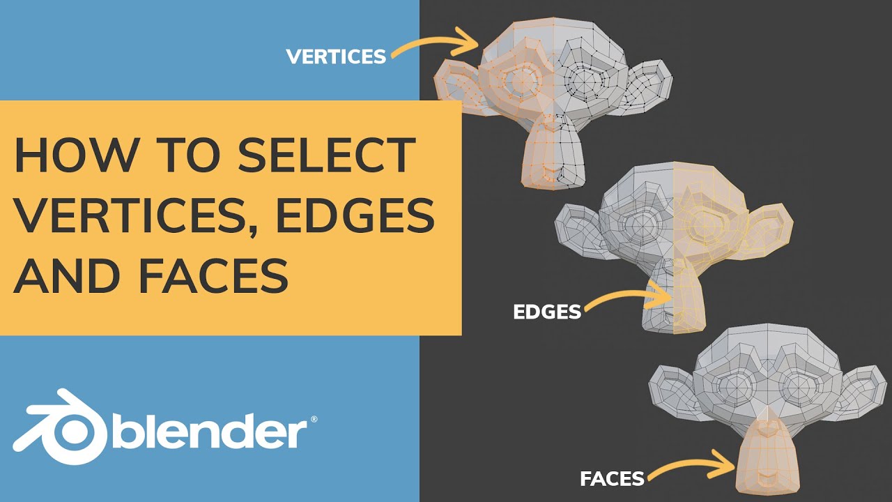 Blender Tutorial: How to Select Vertices, Edges & Faces