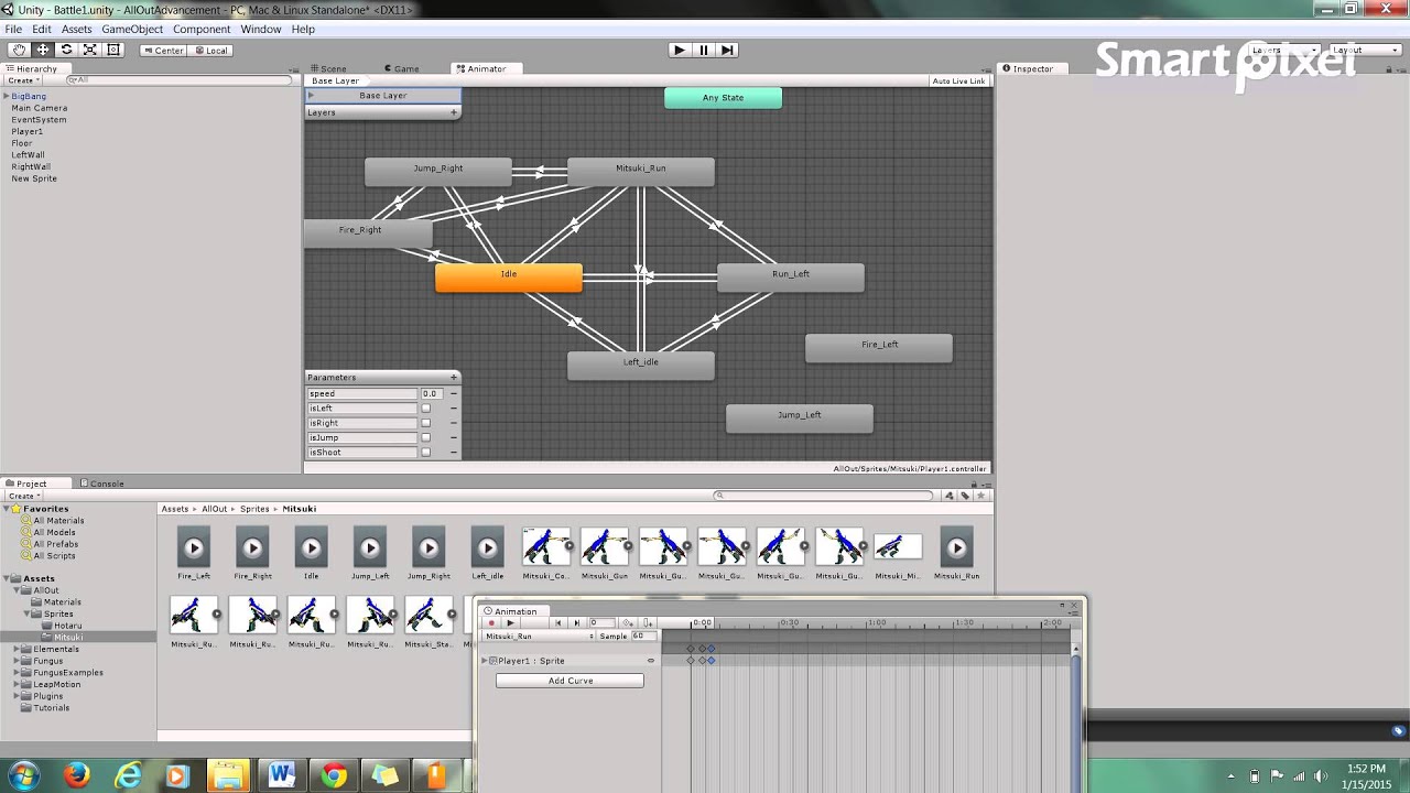 Unity Tutorial 9: Sprites and Sprite Animations, Part 2