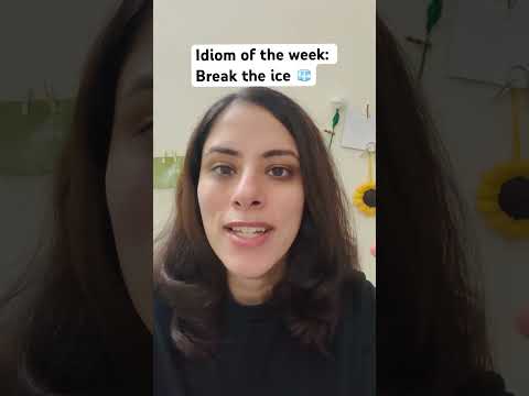 Next time- break the ice when you are in a formal setting, but not the one from your fridge. #idioms