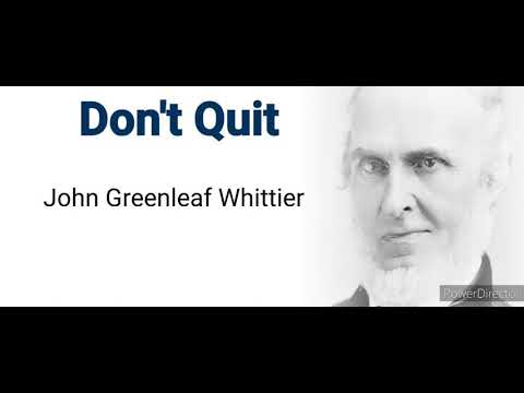 Don't Quit by John Greenleaf Whittier_Explanation and Translation in Urdu_Inspirational Poem