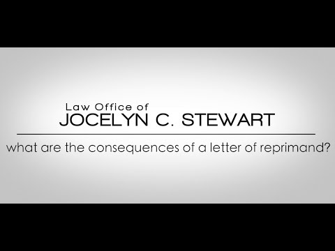 What Are the Consequences of a Letter of Reprimand? - Law Office of Jocelyn C. Stewart