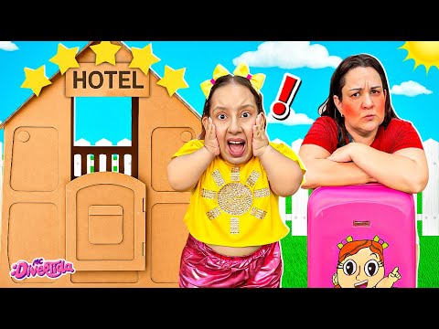 História Engraçada do Hotel de Papelão com MC Divertida e Mamãe