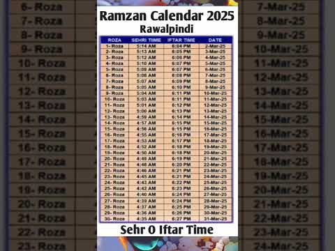 Ramadan calendar 2025💞 | Islamic calendar 2025 #2025 #islamiccalendar2025 #youtube #shorts #ramadan