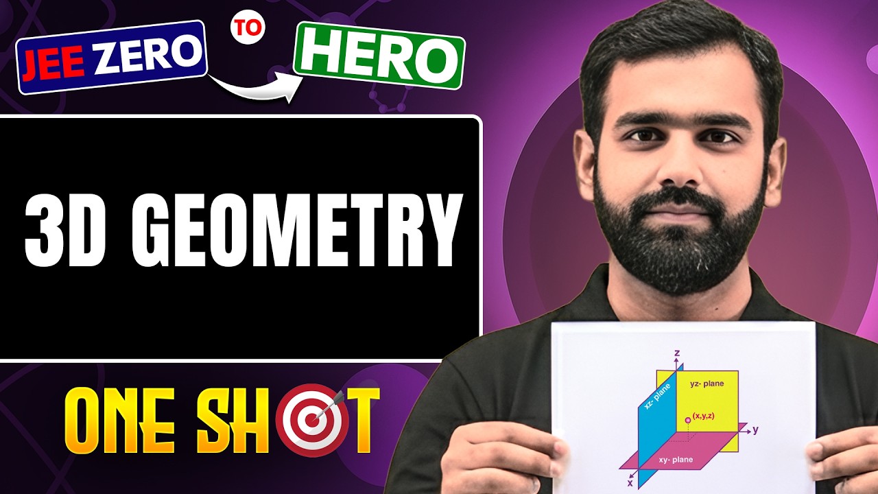 3D GEOMETRY Class 11 & 12 | Complete JEE Maths One Shot in Pure English