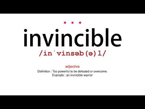 How to pronounce invincible - Vocab Today
