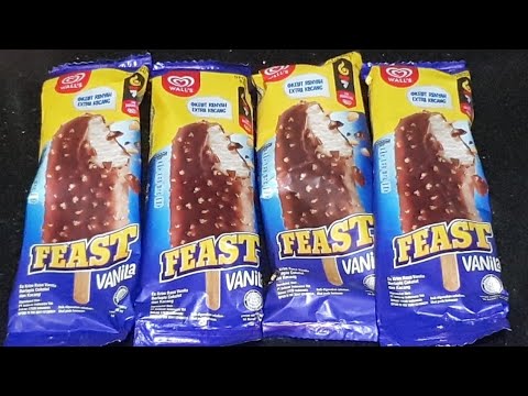 ICE CREAM WALLS FEAST VANILLA rasanya enak banget ||