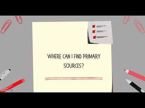 NHD Quick Tip: What is a Primary Source?
