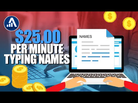 Get Paid $25 Per Minute By Typing Names (Make Money Online 2023)