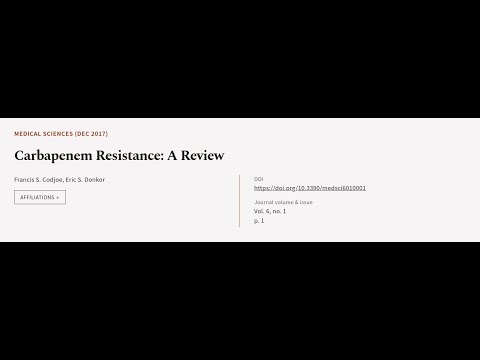 Carbapenem Resistance: A Review | RTCL.TV