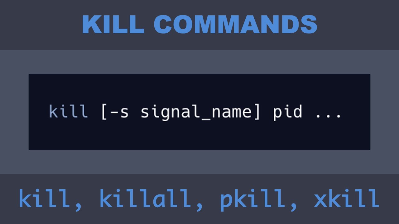 4 ways to kill Linux processes – kill, killall, pkill, xkill