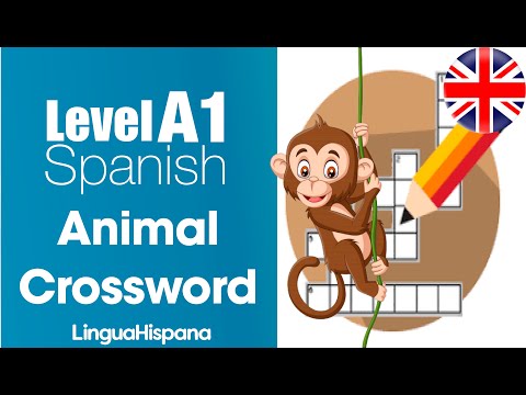 SPANISH A1: Animal Crossword πΈπΆ