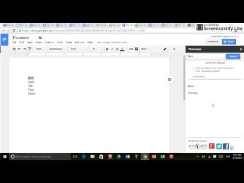 How to Use Thesaurus in Google Docs