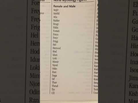 Names Inspired by Norse Mythology Figures female 👩🏻 and male 👨🏻