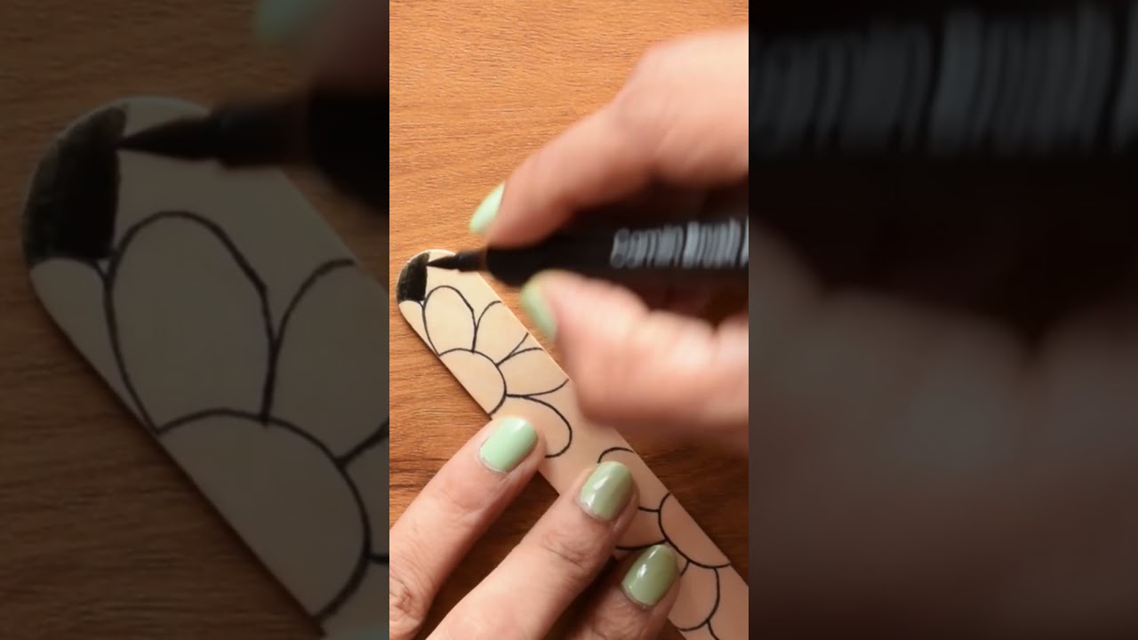 🌼 Popsicle Stick Bookmark | Popsicle Stick Crafts | Bookmark Ideas for Book Lovers #shortvideo