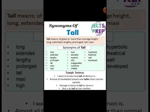 Synonyms of Tall ll IELTS vocabulary