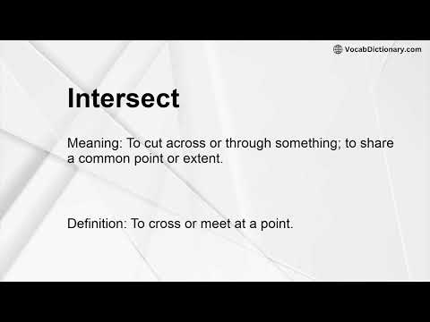 Intersect Meaning