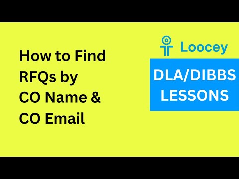How to Find RFQs listed by a specific Contract Officer - DLA/DIBBS
