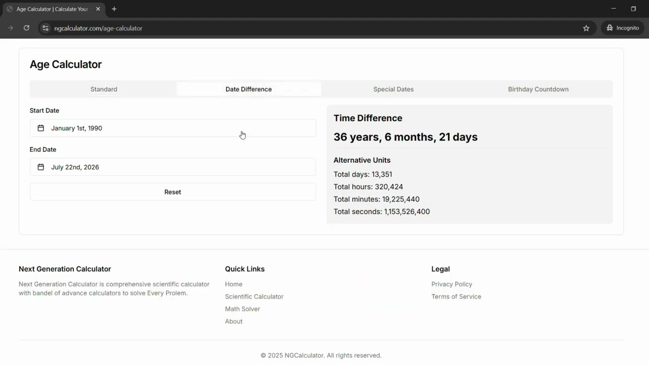 Age Calculator: A Handy Online Tool