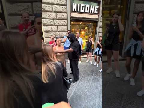 Ye has an impromptu photoshoot with his wife Bianca Censori in Florence
