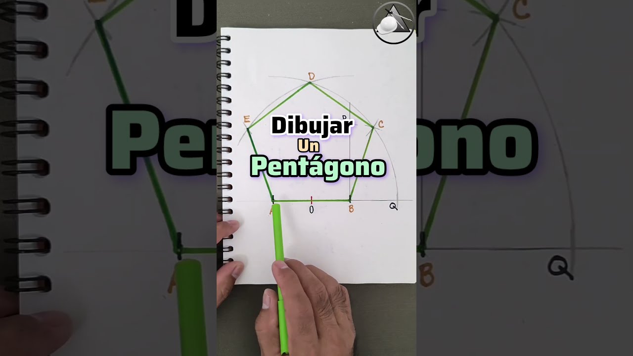 ✅ Cómo dibujar un Pentágono a partir de su lado 👍