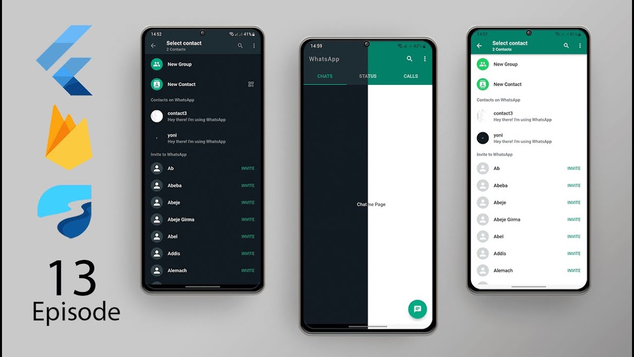 WhatsApp Clone Flutter 3.3 Tutorial | EPISODE 13 | Contacts Page