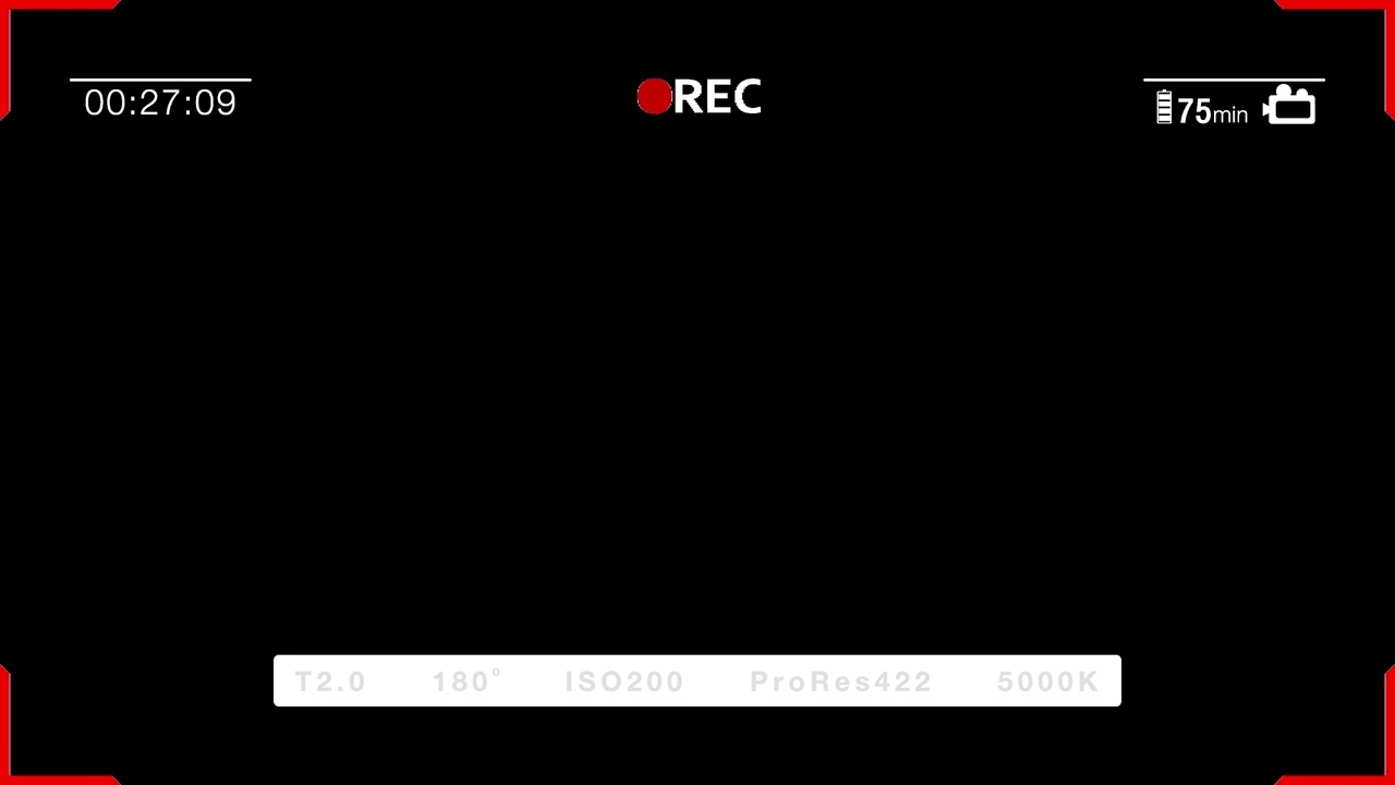 Video Camera Recording Frame Black 3