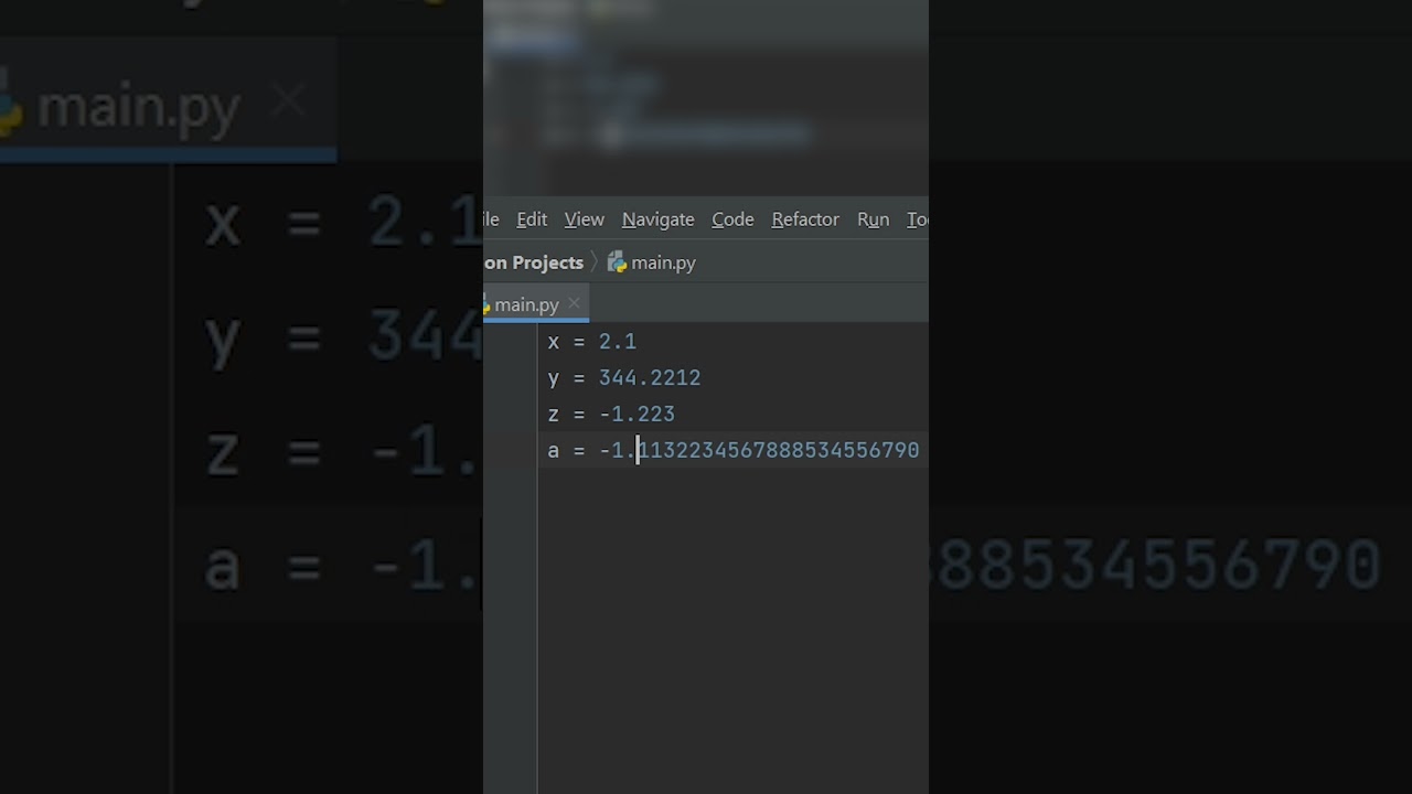 These are the floating-point numbers in Python #shorts