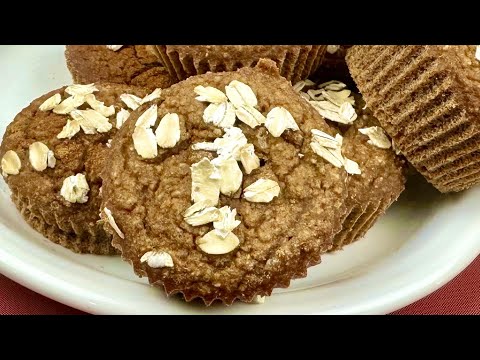 Easy Cinnamon Applesauce Muffins! Vegan Gluten-Free Oil-Free Sugar-Free Dairy-Free WFPB