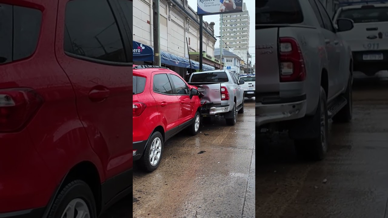 Se descompensó y chocó contra una camioneta estacionada
