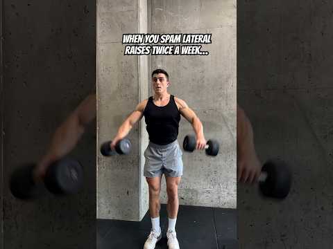 When you spam lateral raises twice a week… 🥲 #shorts #shoulders #gym #gymcomedy #bodybuilding