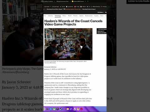 Hasbro's Wizards of the Coast Cancels 5 Video Games