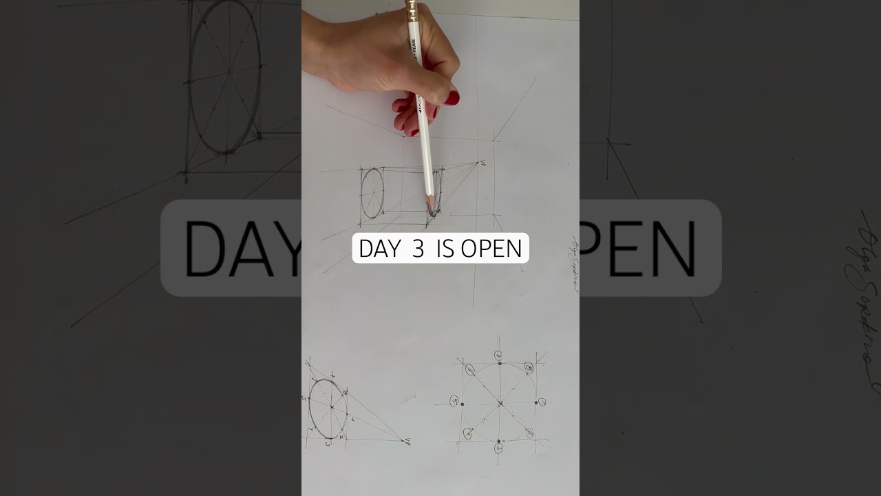 Perspective Drawing for Beginners: How to Draw a Cylinder #perspectivedrawing