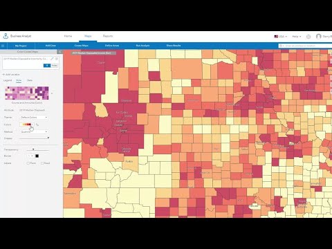 Color Coded Maps in Business Analyst