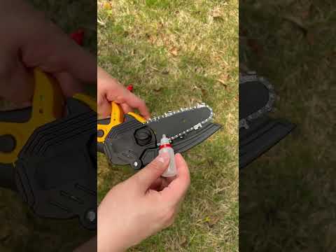 How to oil the chain of 4‘’ chainsaw?