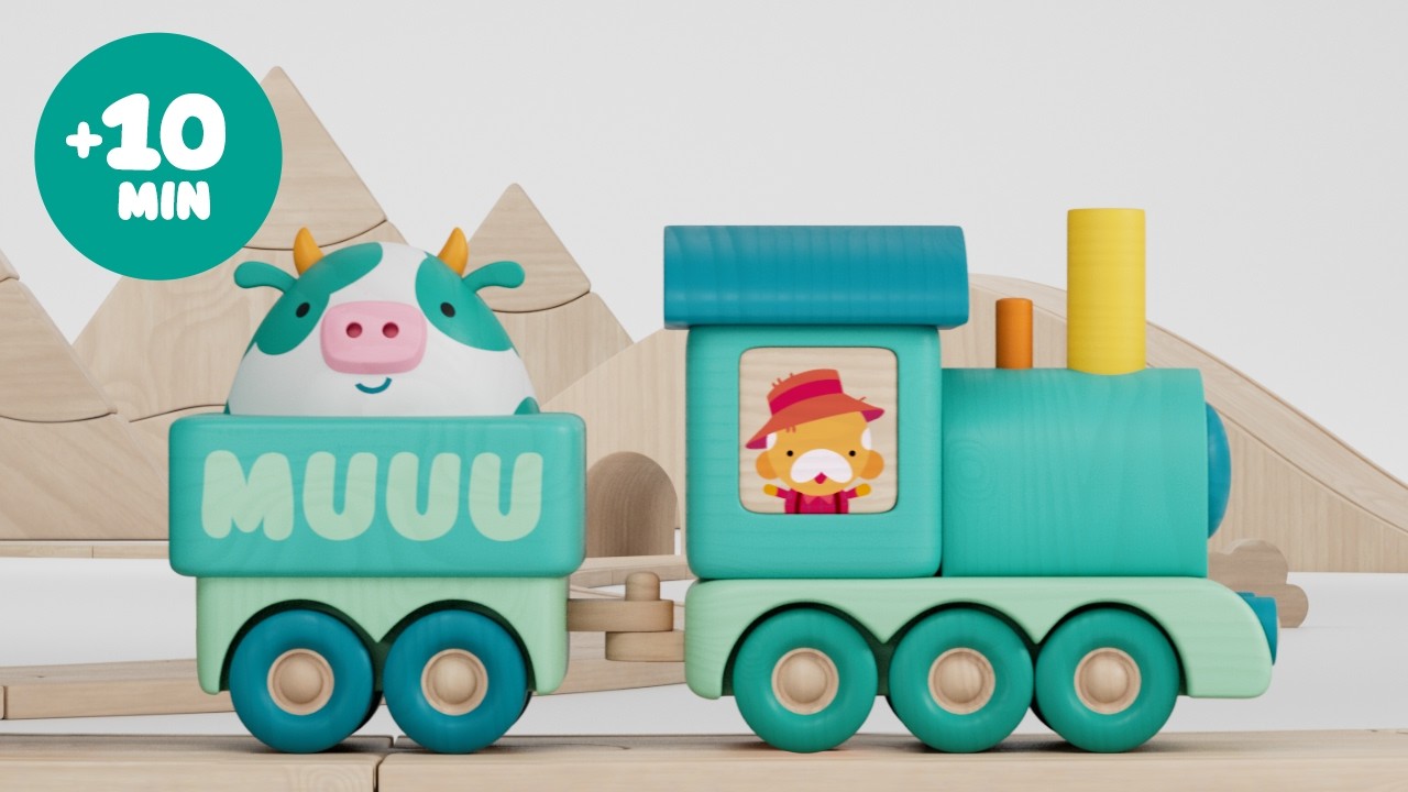 ¡Chu Chu! Ya viene el Tren 🚂 | Formas, Colores, Letras y Animales | +10 min | Pim Pam Pino