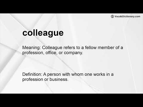 colleague Meaning