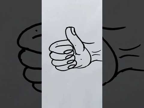 How to Draw a Thumbs Up Hand Easy and fast #artshorts