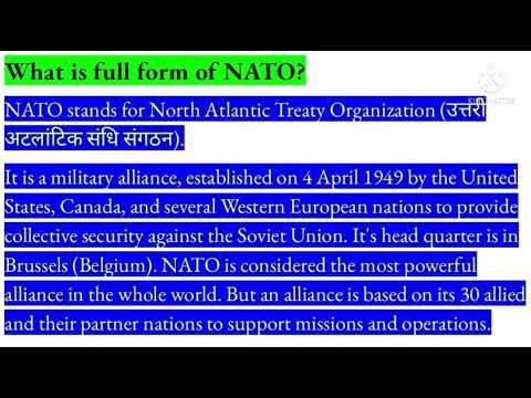 What is full form of NATO?