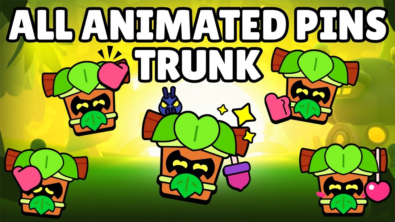 Trunk Pins (Animated) | Brawl Stars | Gray Screen 