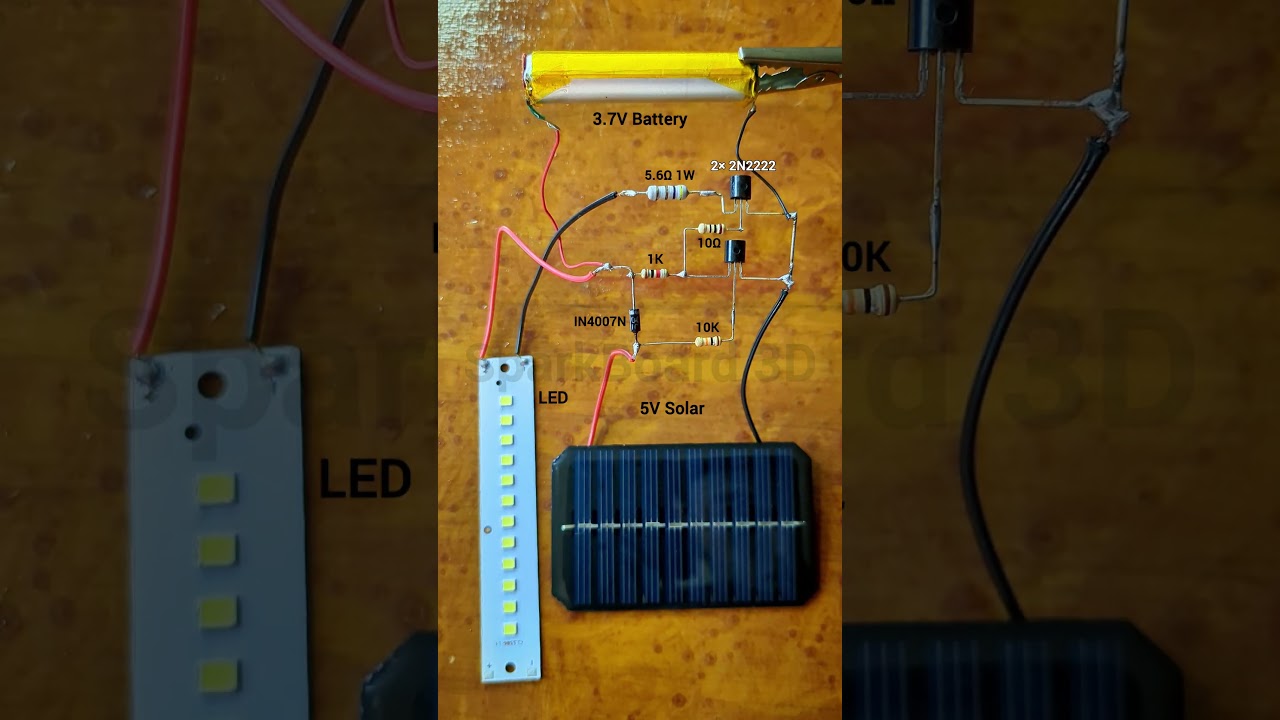 Solar street light circuit with charging | auto ON OFF street light #diyproject