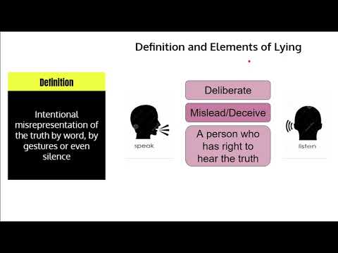 Definition of Lies and Lying
