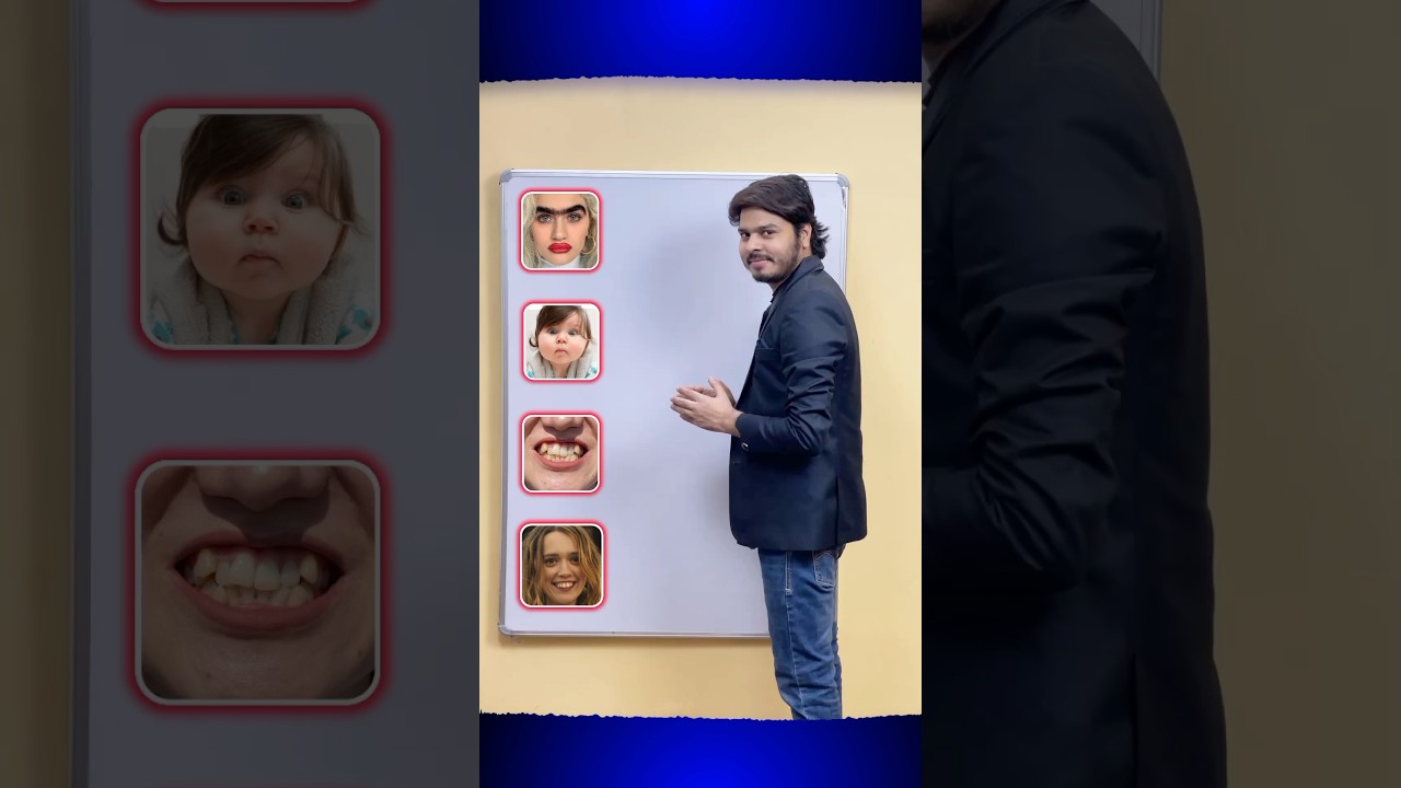 Facial features or characteristics in English ! 😲 #QuickLingoAmit #english #facial #learnenglish