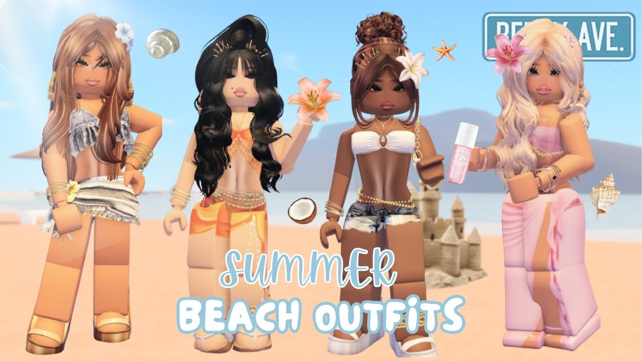 ʚ SUMMER at the BEACH OUTFITS ɞ | tutorial | Berry Avenue