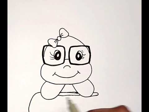 Bookbug Simple Drawing | Bookworm Easy Line-art | #SimpleArts #Rasamazing