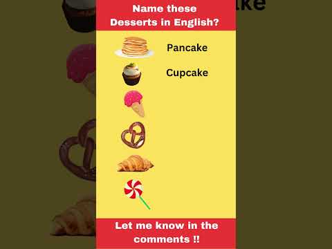 Do you know these words? Name these Desserts in English! #english #ytshorts #shorts #pronunciation