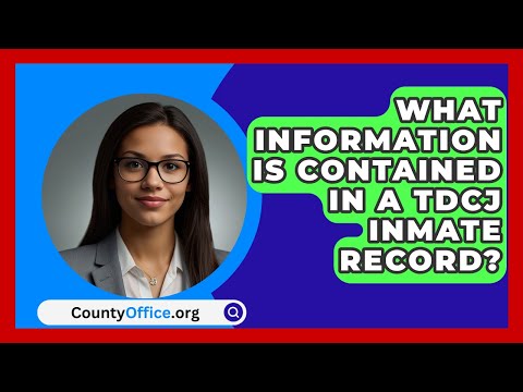 What Information Is Contained in a TDCJ Inmate Record? | CountyOffice News