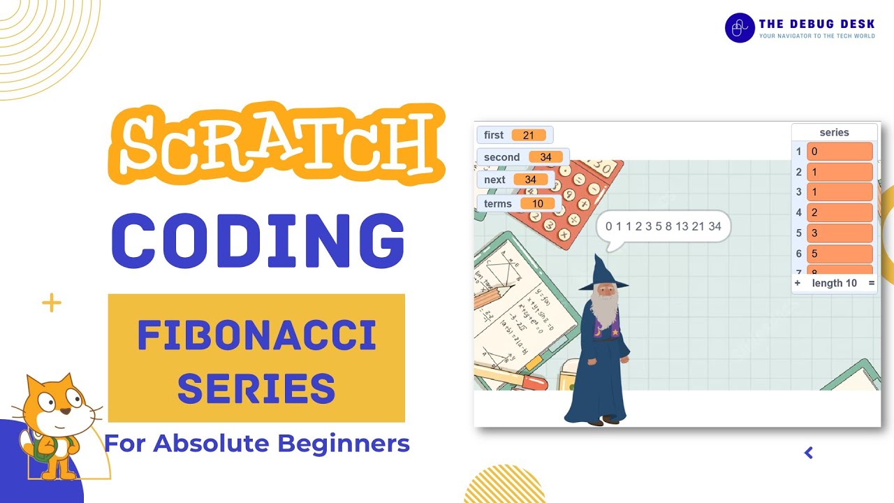 Fibonacci Series in Scratch | Scratch Programming Tutorial | Learn Scratch Coding
