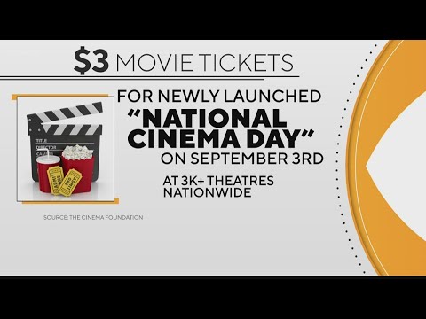 Coming to a theater near you: $3 movie tickets for one day