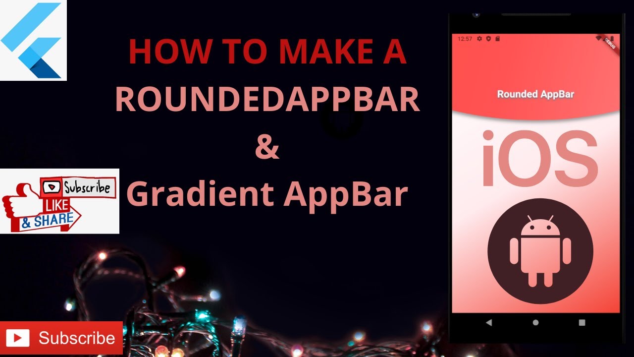 Rounded AppBar  - Gradient AppBar - Flutter - DART