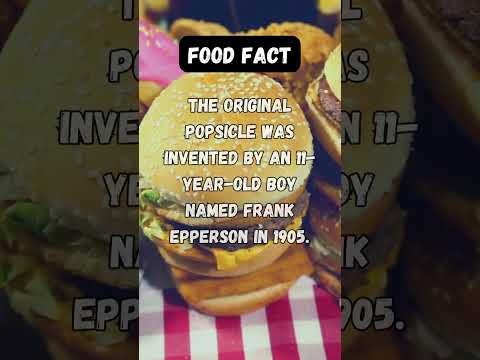 The original popsicle was invented by an 11-year-old boy named Frank Epperson in 1905...